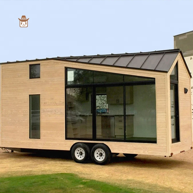 Outdoor Wooden Trailer House Expandable Container House On Trailer ...