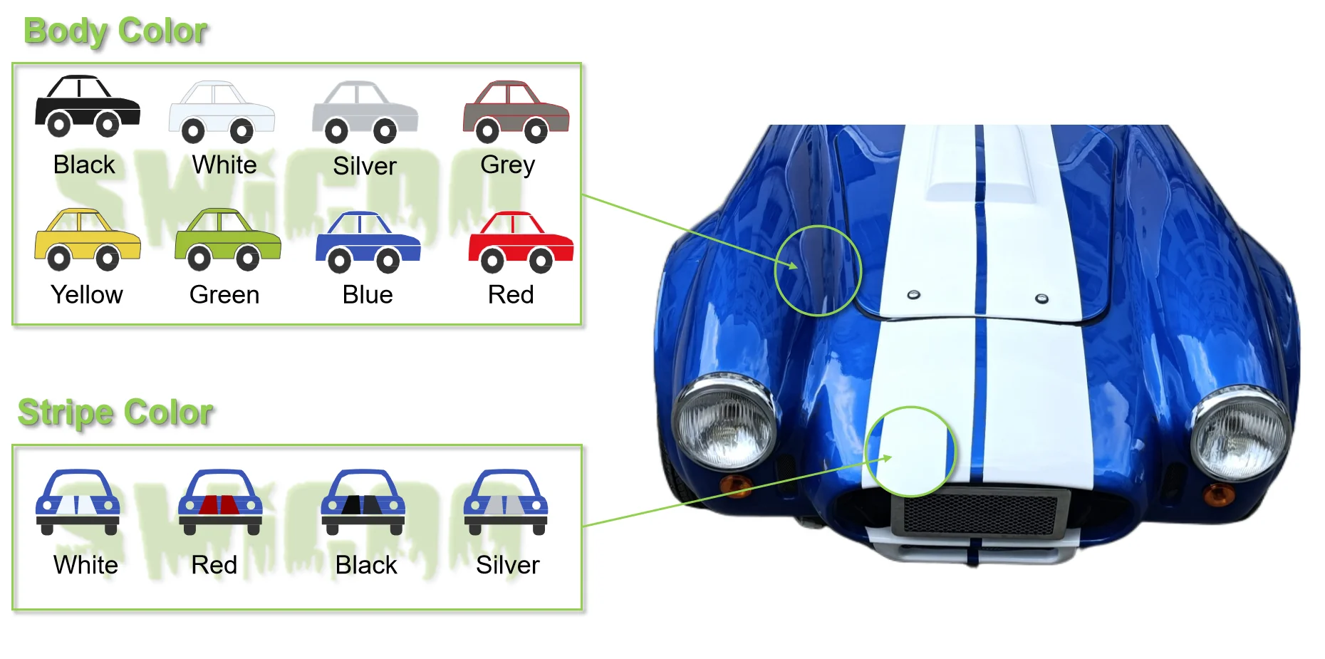2200W Mini Cobra Car - Electric Classic Shelby Imitation