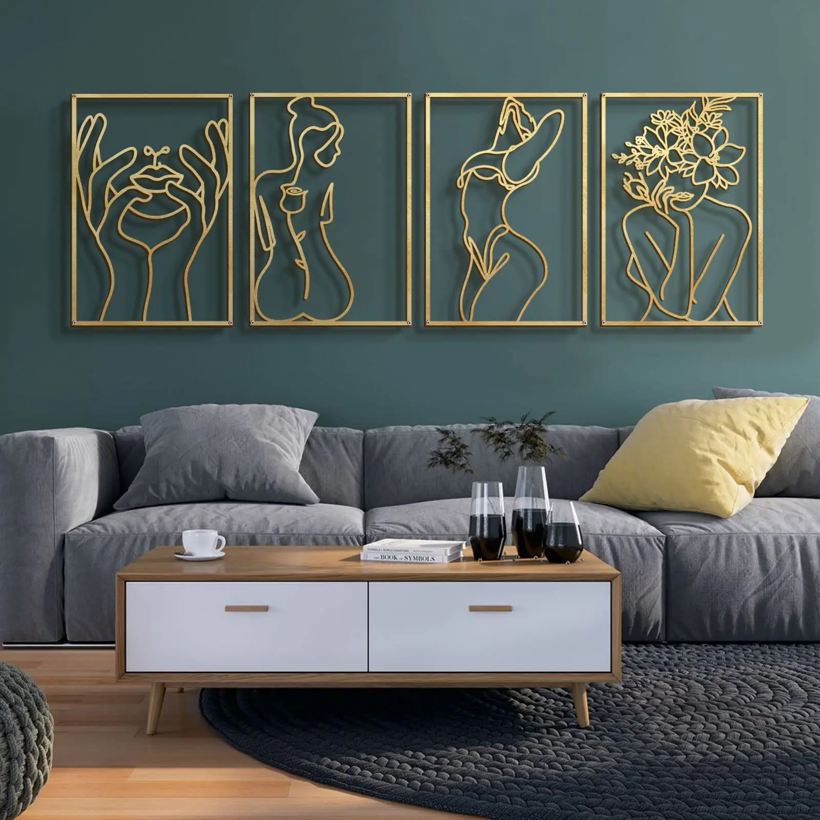 Wall Decor Display Lobby Gold House Wrought Iron Interior Bedroom And ...