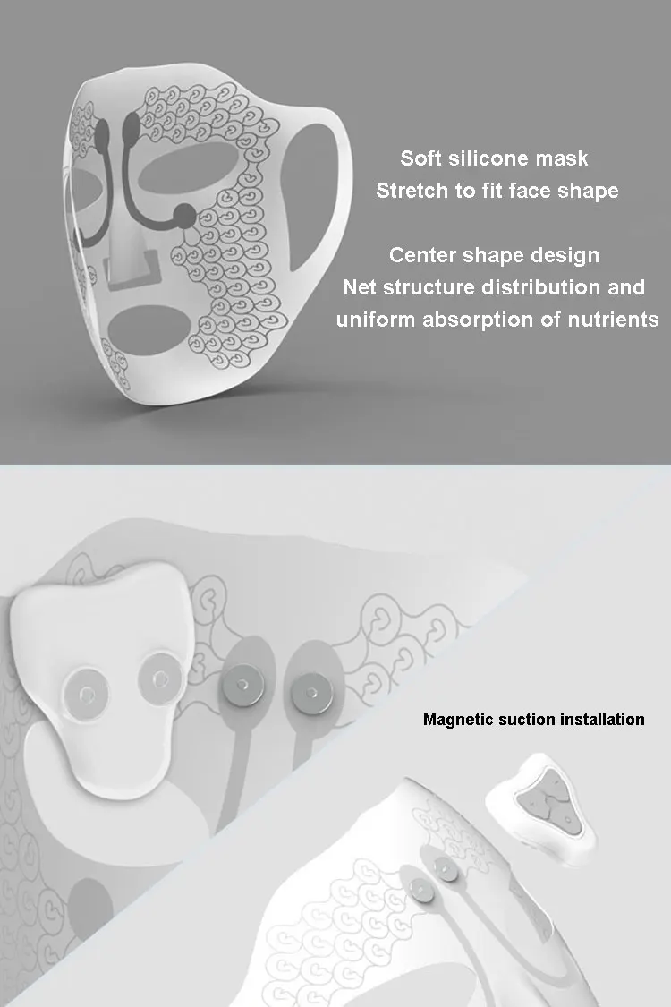 Ems Mask Skin Tightening Spa Beauty Mask Anti-aging Facial Lift Silicon ...