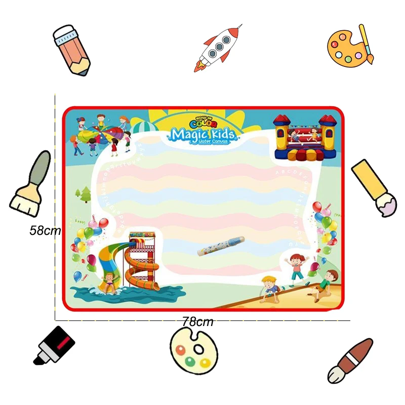 Mess Free Coloring Painting Educational Writing Mats Estera De Agua ...