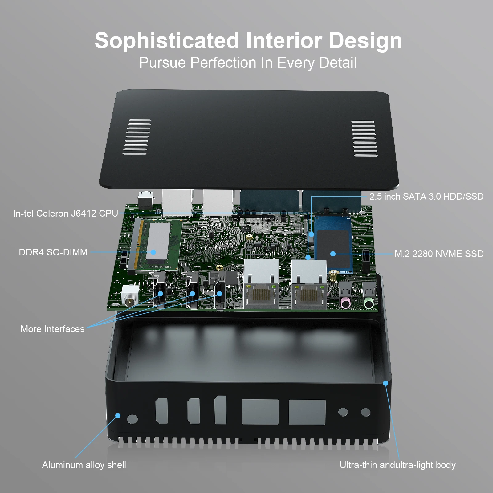 Super March New Design Cpus Ddr4 Industrial Mini Pcs Fanless 3display ...