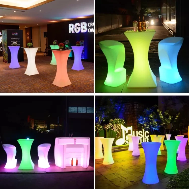 Night Club Remote Plastic Led Illuminated Cocktail Table Led Light Bar ...