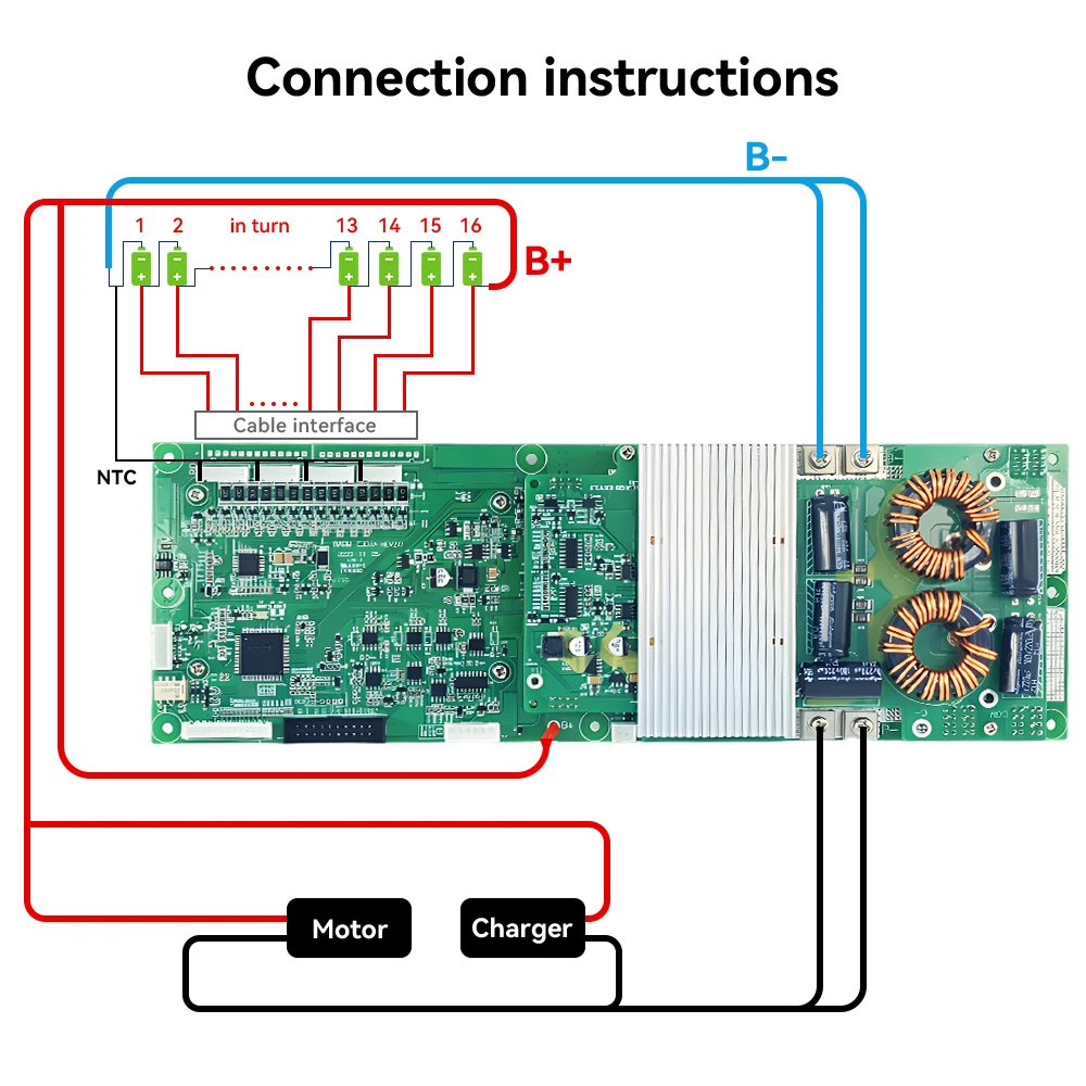 Xj Smart Bms 15s Li-ion 16s 48v 100a 200a Energy Storage Lifepo4 ...