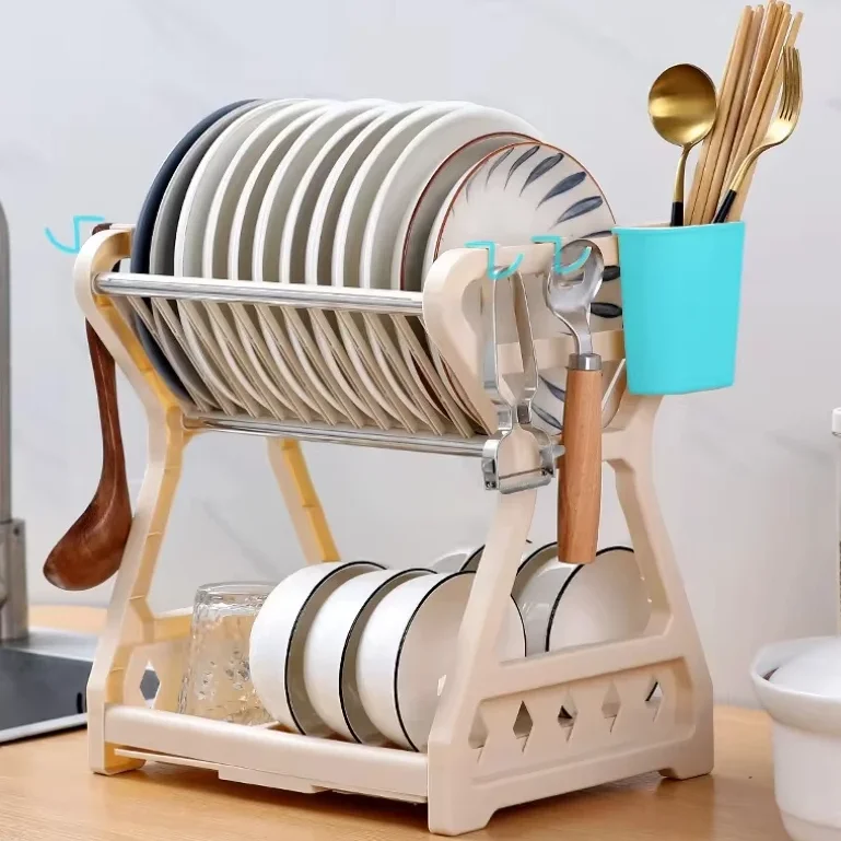 Kitchen utensils, washing, draining, dish racks, dishes, chopsticks ...