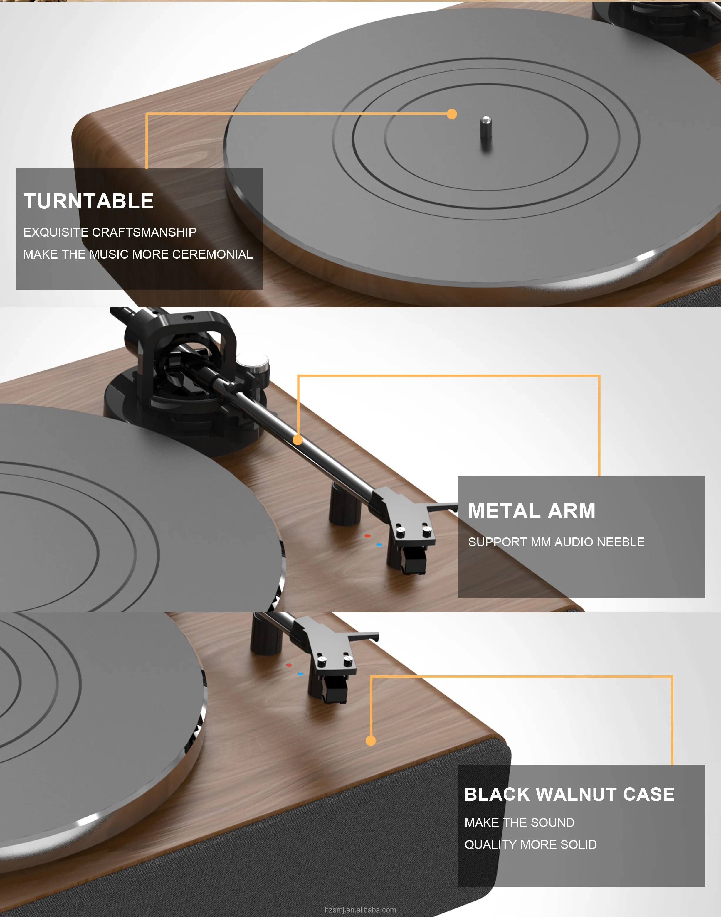 Turntable Record Player bluetooth Bulit-in Speaker| Alibaba.com