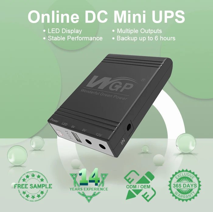 Wgp Router Power Bank 18650 Lithium Backup Battery 12v 9v 5v 2a Input ...