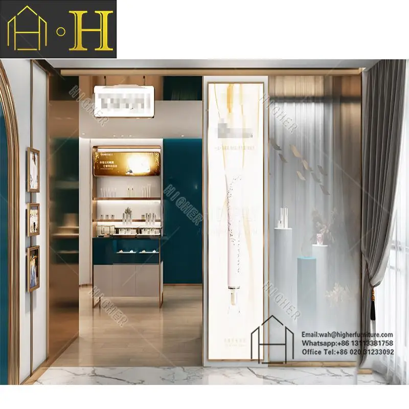 High-end Perfume Display Table Professional Design Led Light Glass ...