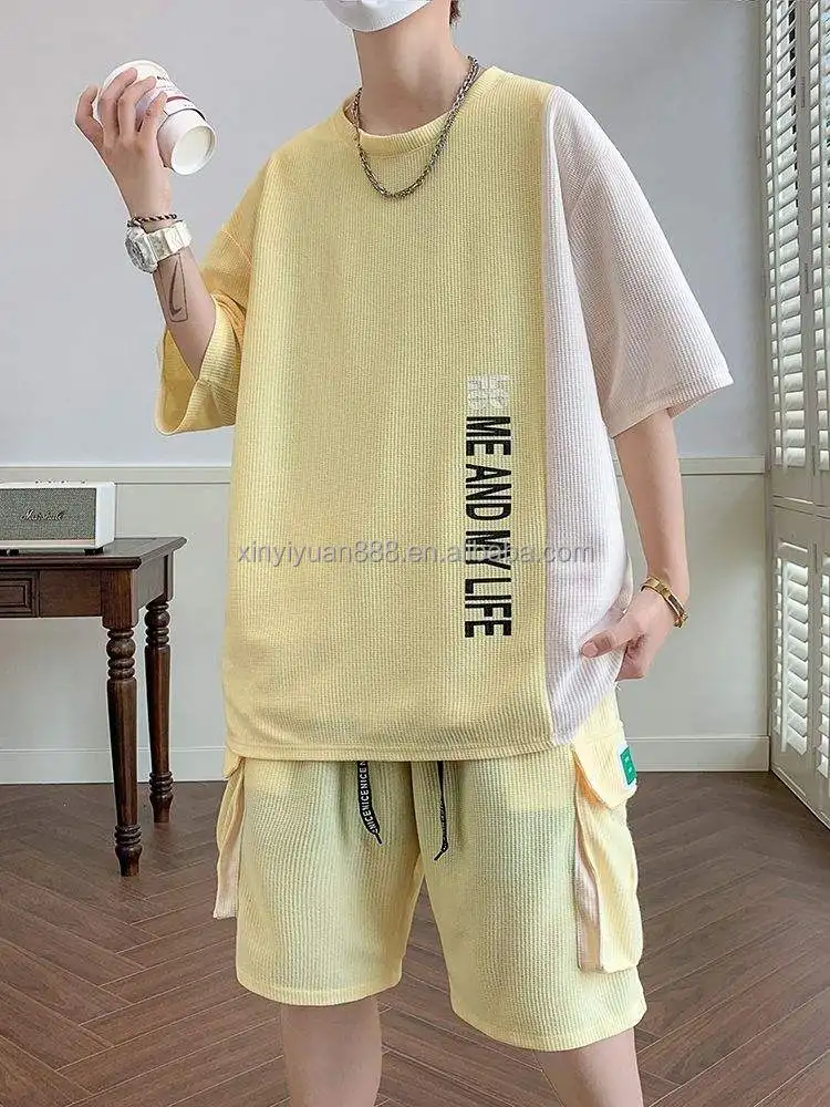 Short Set Men Shorts And T-shirt Set Men's Clothing Summer Shorts ...