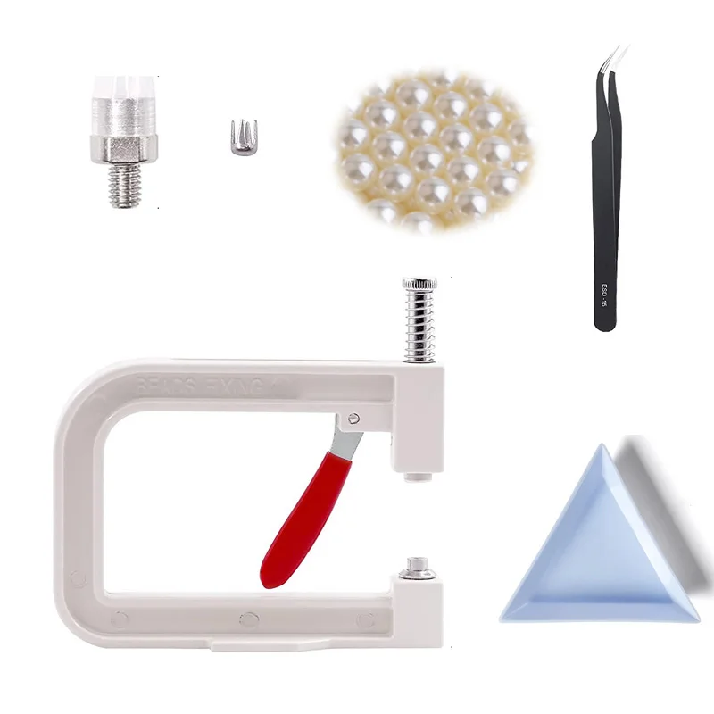 Mini Diy Pearl Beads Fasteners Punching Setting Tool Plastic Beads ...