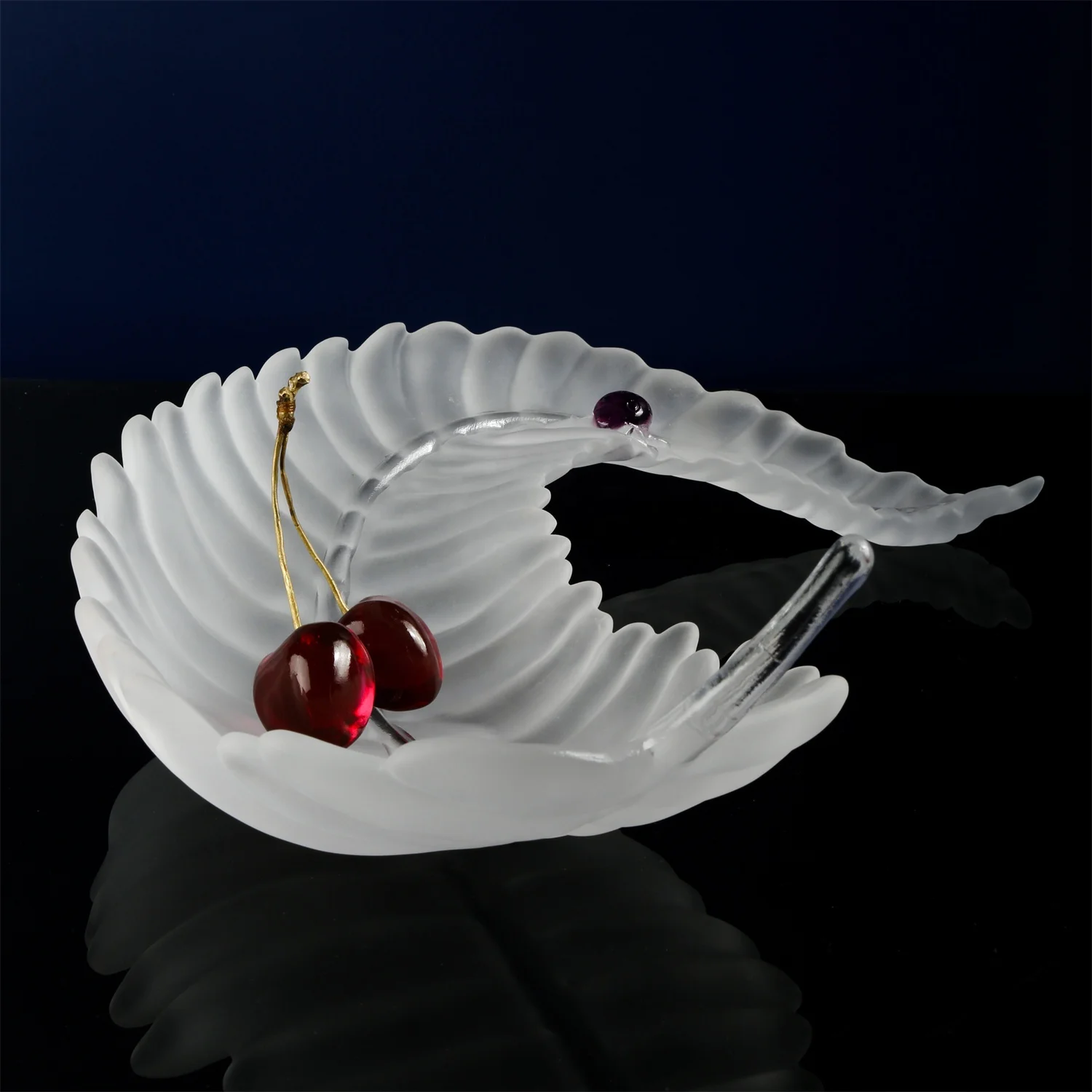 Modern Crystal Artistic Plate Glass Fruit Candy Plate Customized Unique ...