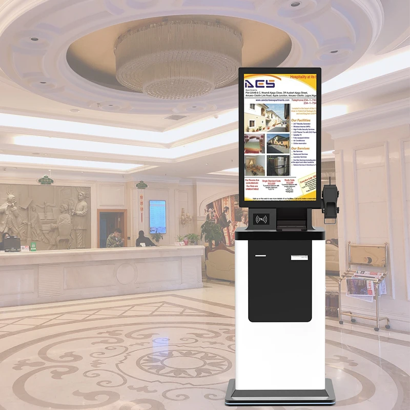 21.5 Inch RFID Hotel Self Check-in Terminal - Self Service Kiosk