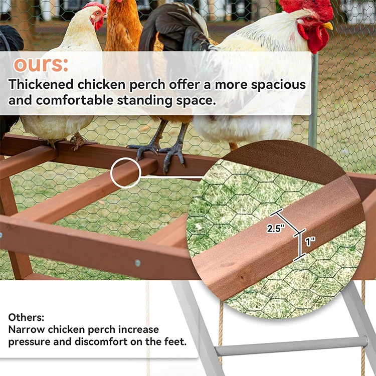 WDF Chicken Ladder for Coop Chick Roosting Bars for Chickens Stand Ramp ...