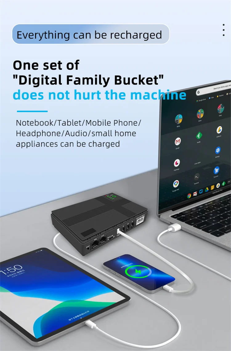 DC1036P Mini UPS - Reliable Backup Power for Router & Modem