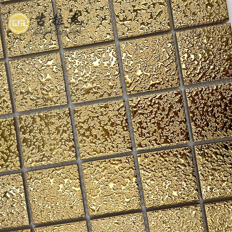 Luxury Glitter Golden Mosaic Tiles for Bathroom & Kitchen