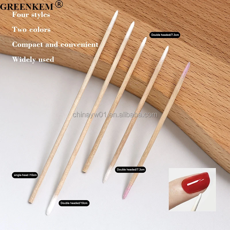 100pcs Bag Nail Pink Pointed Cotton Swab Manicure Special Ultra-fine ...