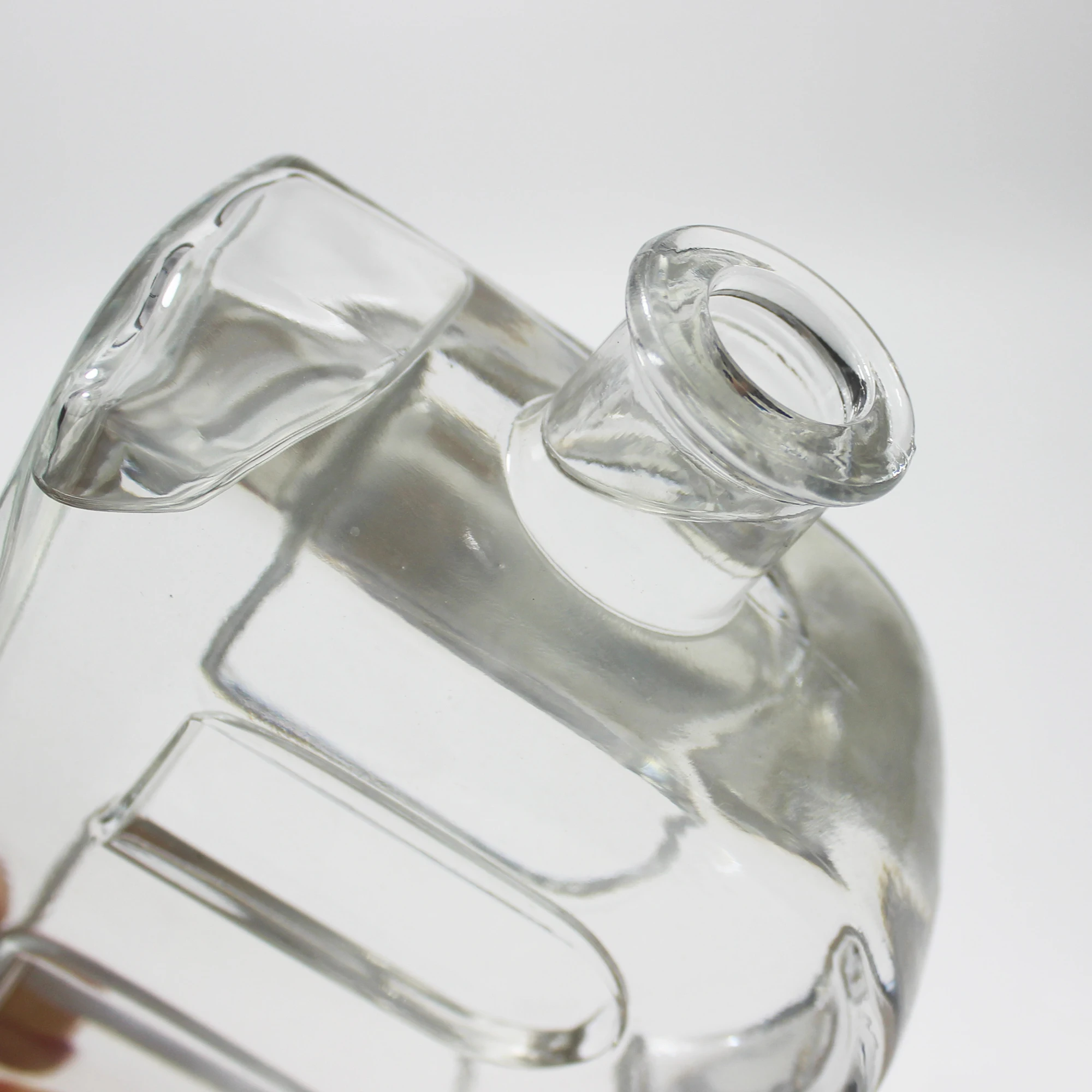 Premium Letter B Shaped Empty Alcohol Brandy Whisky Glass Bottles