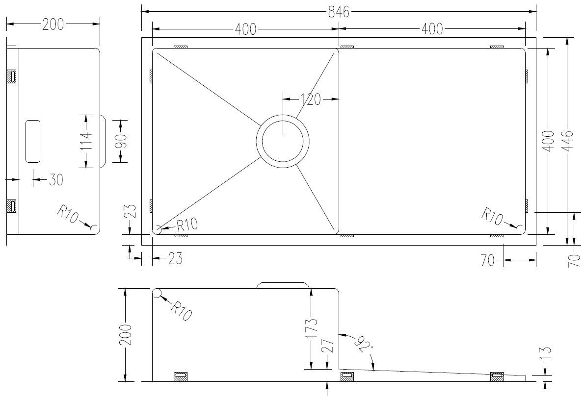 Rectangular Bowl Shape Single Bowl Topmount Undermount Installation ...