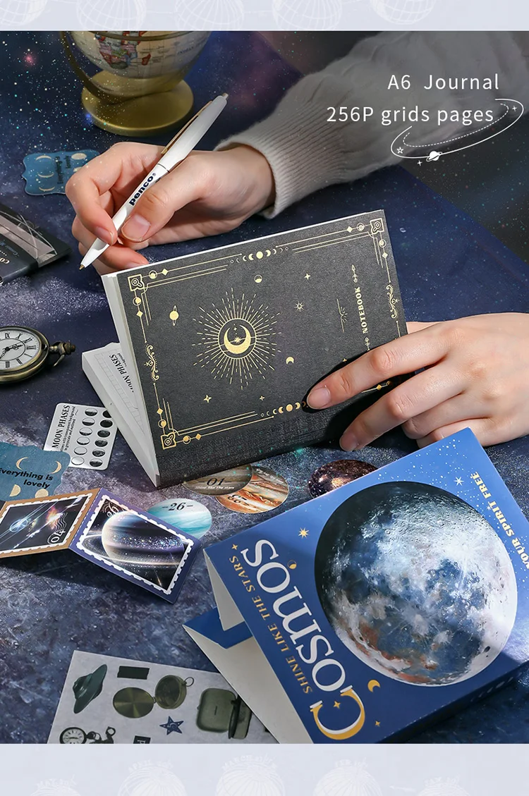SIMNO Warm Mail Series Planet Moon Space Astronomy Journaling Supplies ...