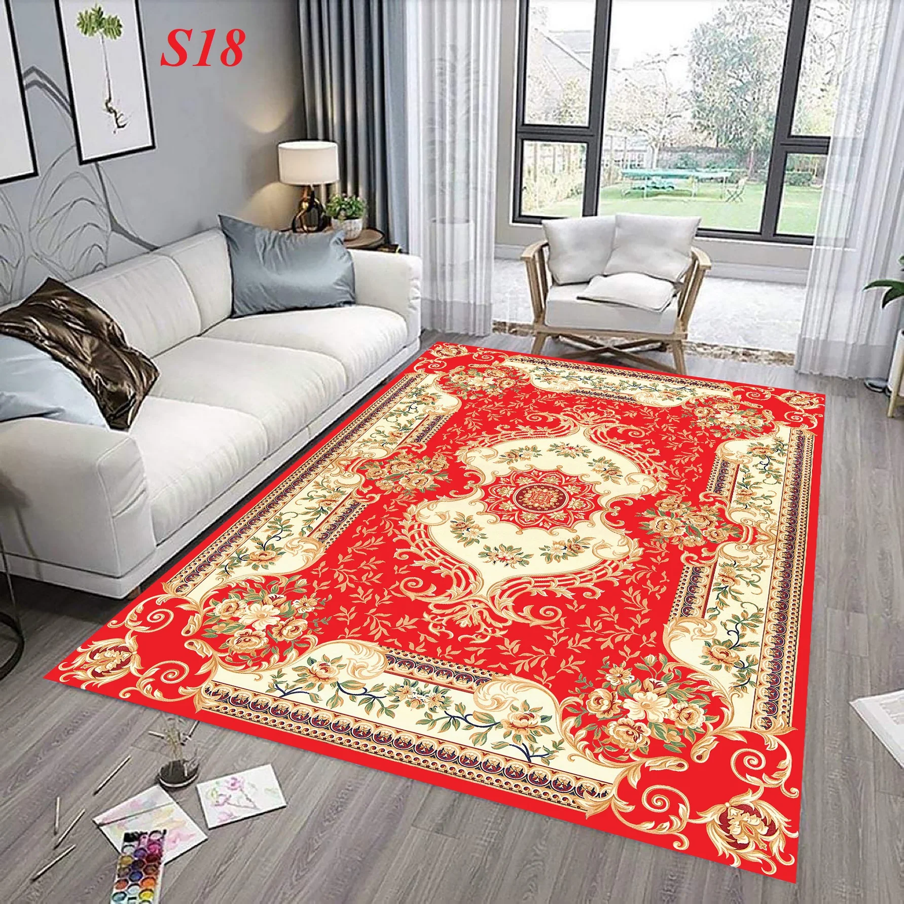 Modern Luxury Carpet With 3d,5d Motifs Sharp Printing Technology For Living Room Most Beautiful ...