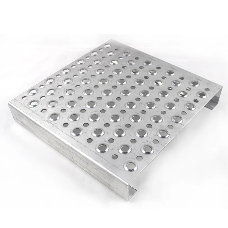 Perforated Metal stair treads Walkway Channel Perforated Safety Grip ...