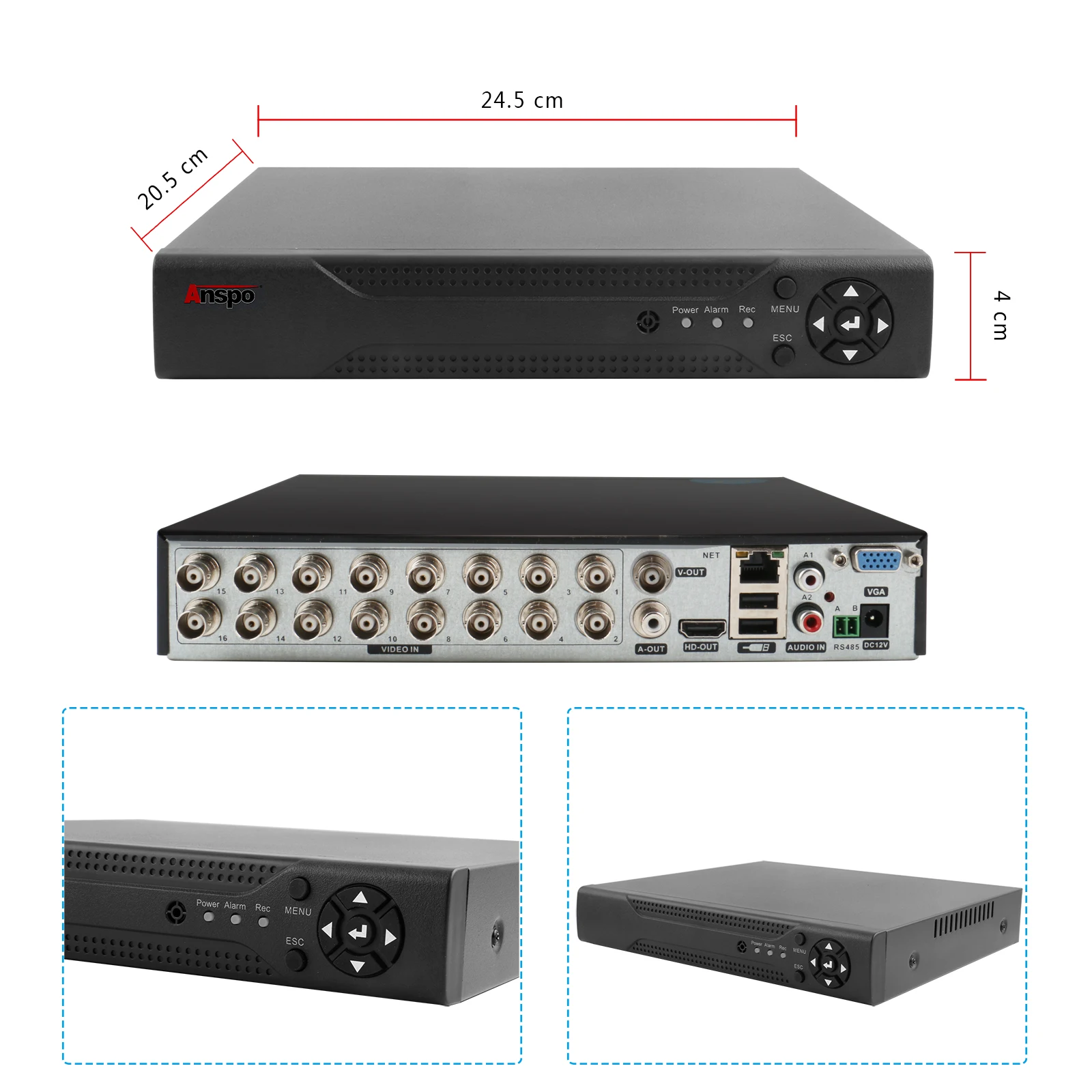 Anspo XVR 16CH Full HD CCTV Security Camera System