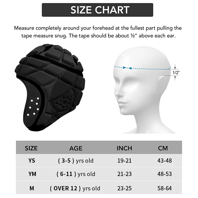 Rugby Pad Softshell Helmet - Protection for Epilepsy & Autism