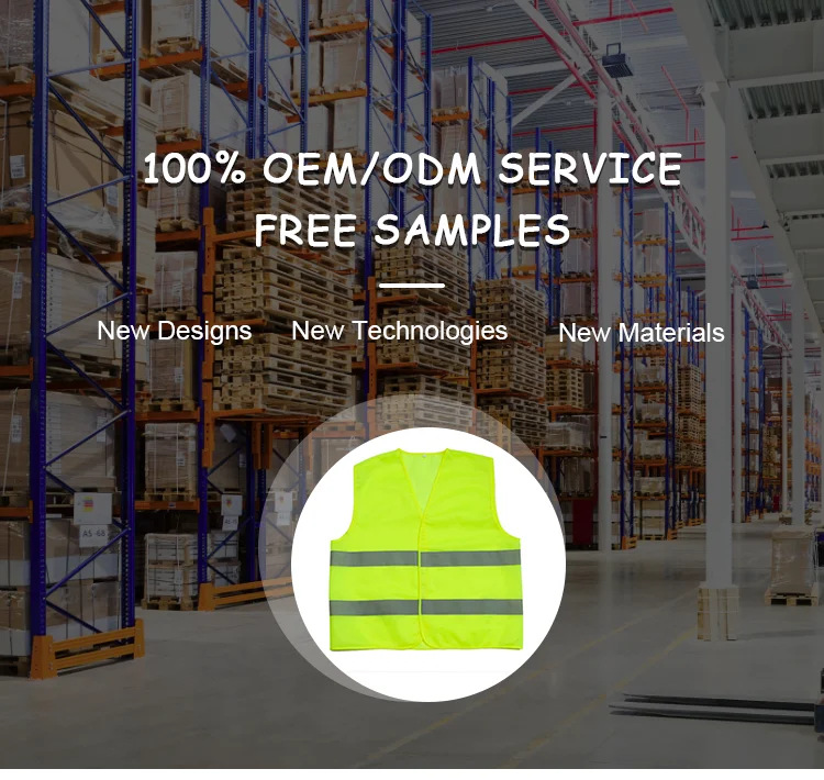 Customized Public Yellow And Orange Reflective Mesh 100% Polyester ...