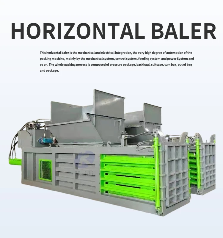 Horizontal Hydraulic Baler Machine Carton Press Machine Horizontal ...