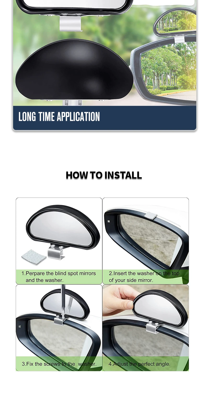 Universal Classic Wide Angle Driveway Vehicle Mirror