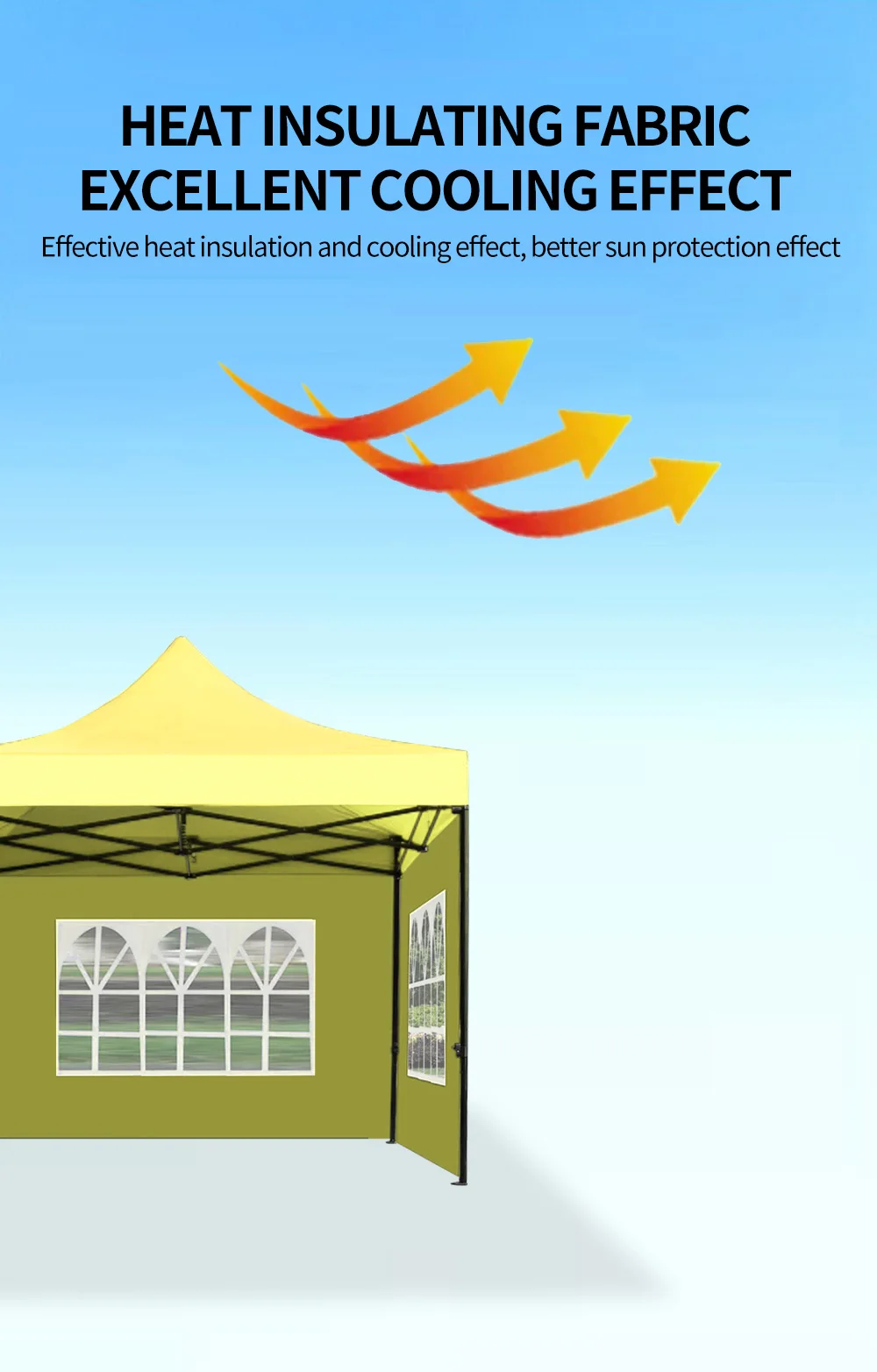 Brand New Carpa Plegable 3x3 3x3m 10x10ft Folding Wall Tent Collapsible ...