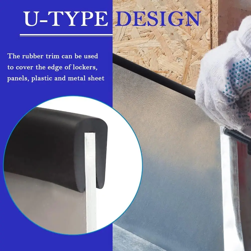 Rubber U Strip Edge Trim U Channel Rubber Seal Strip Self-Adhesive ...