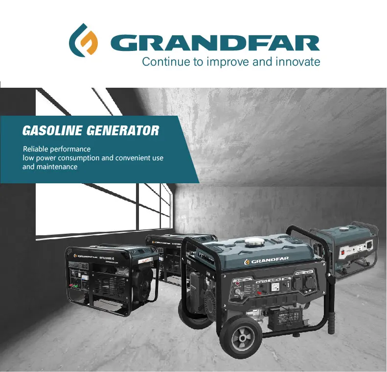 GRANDFAR 13HP 3600rpm 5KW Professional 5kva Electric Power Portable Gasoline Generators for Home ...