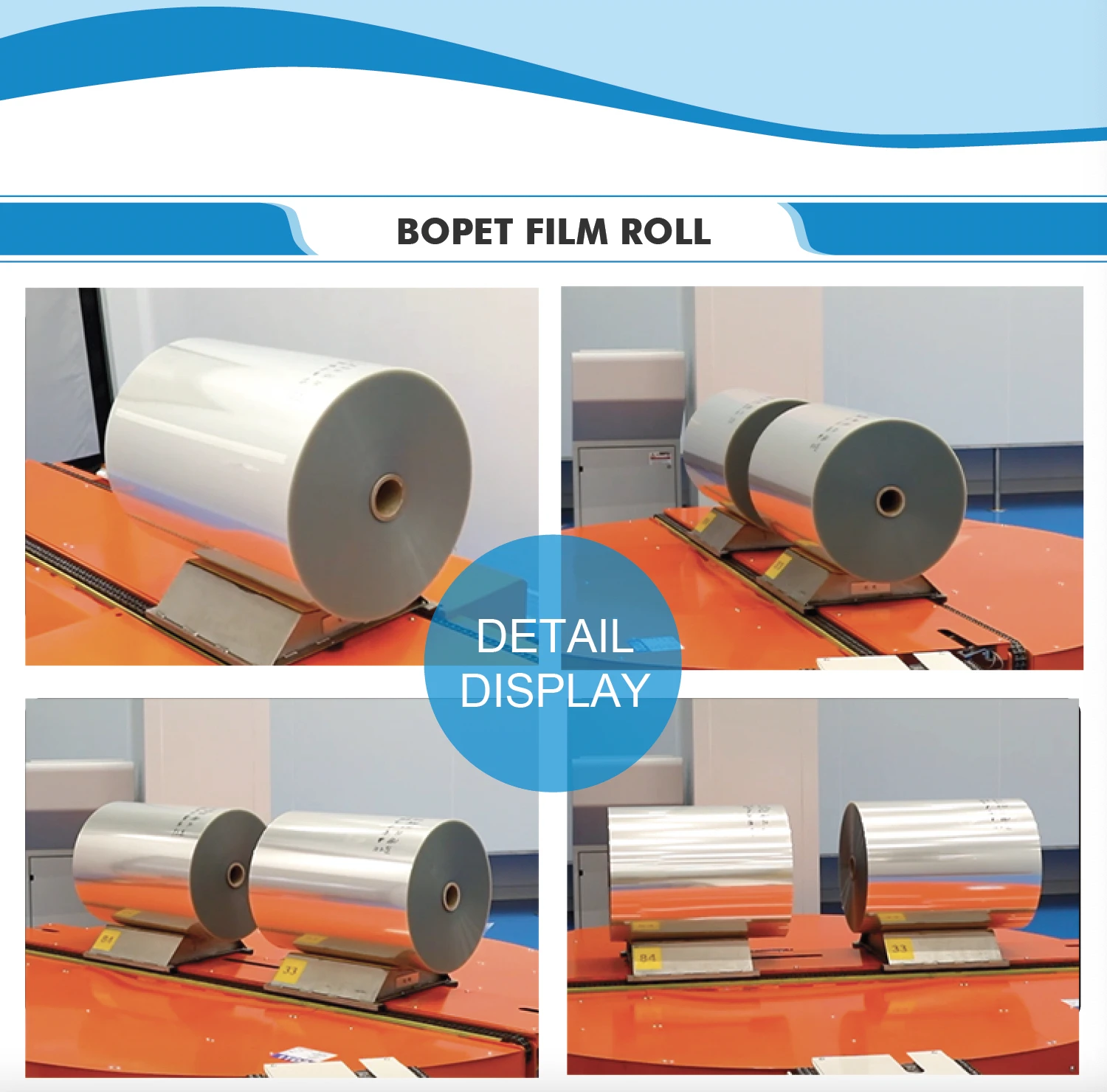 High Grade Corona Treatment Plastic Polyester Film Roll Clear BOPET Pet ...