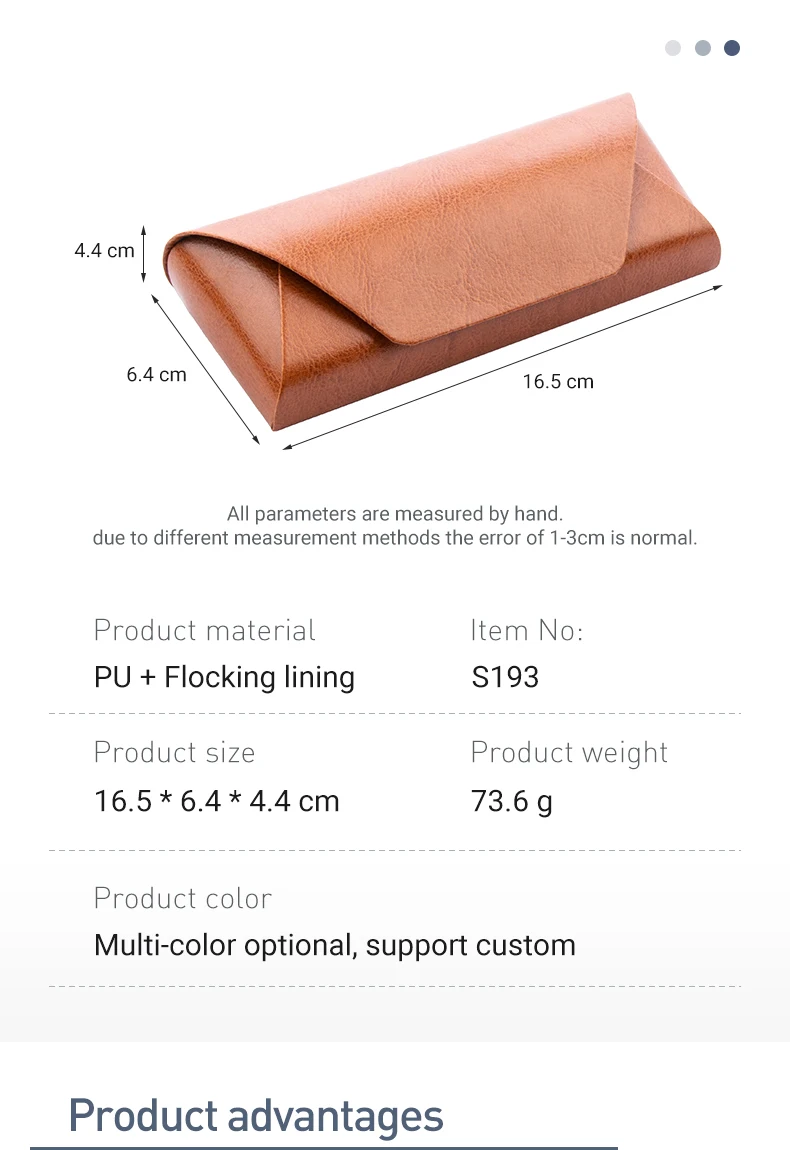 Handmade Suede Luxury Magnet Closed Spectacle Case Clamshell Rectangle ...