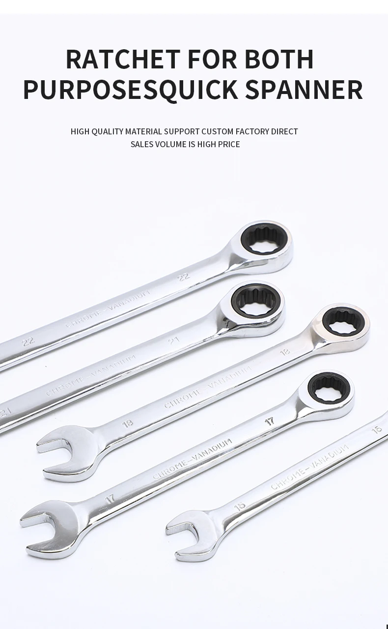 Carbon Steel Ratchet Combination Wrench Set Oem Supported With Metric ...