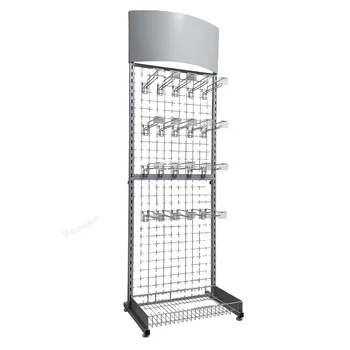 Wire Metal Mesh Stand Grid Retail Store Shop Display Product Rack