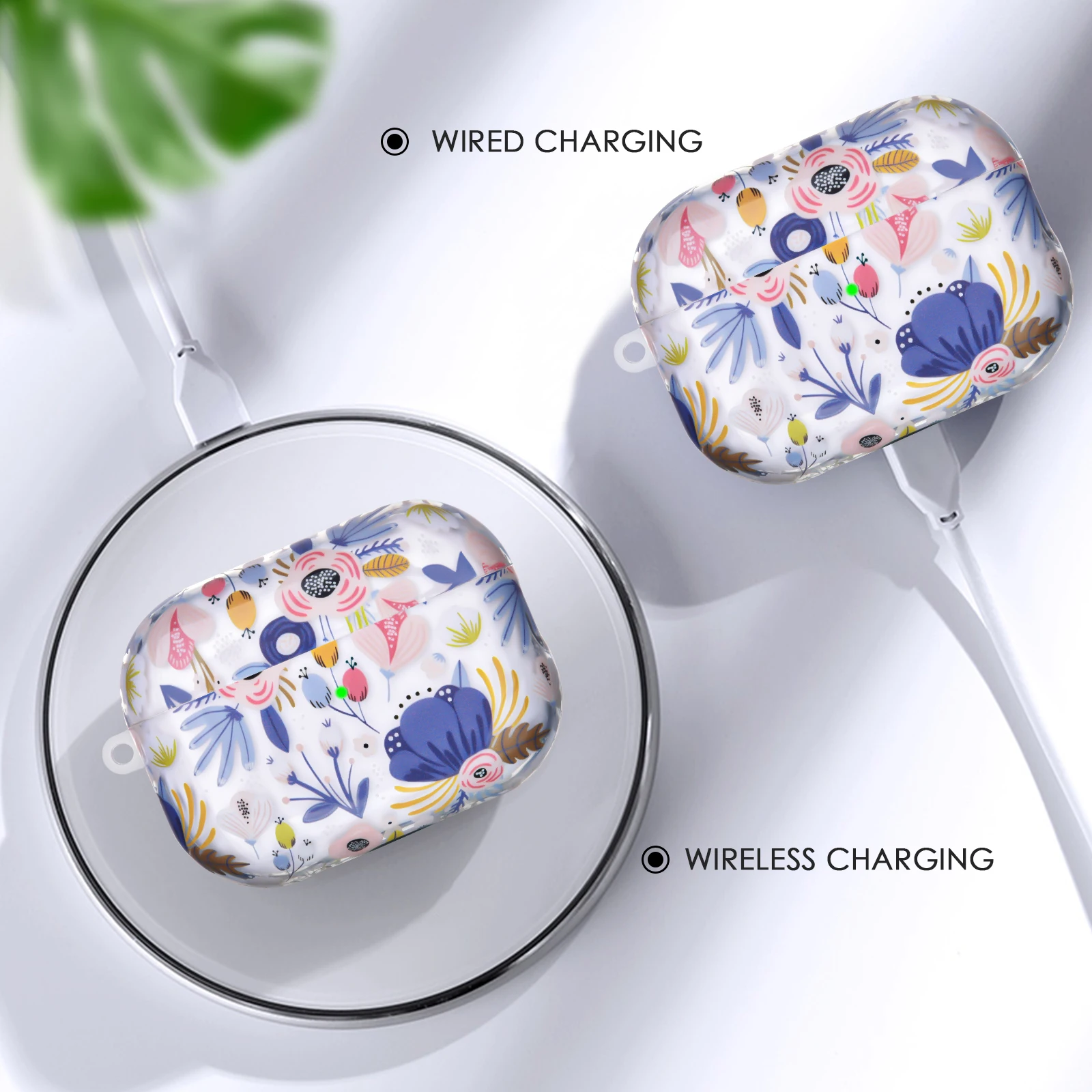 New Custom Cactus Protective Earbuds Cover Honeybee Flower Clear ...