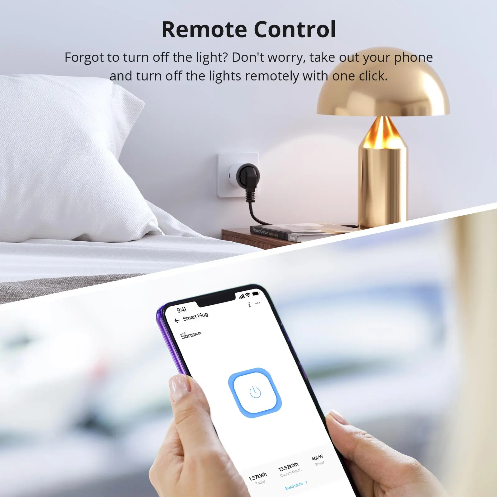SONOFF S60 EU Smart Socket - Secure, Timer, & Remote Control