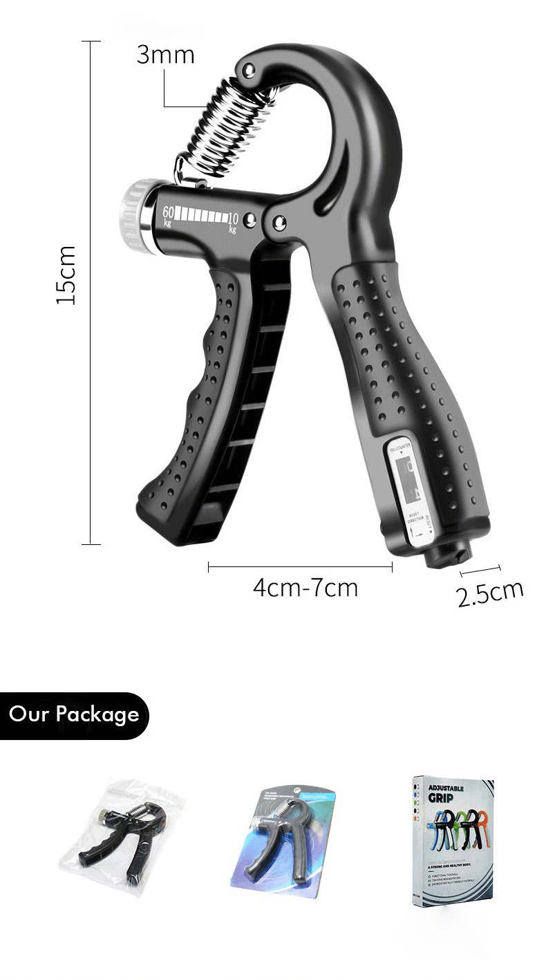 Build Hand Strength with 10-60KG Adjustable Grips
