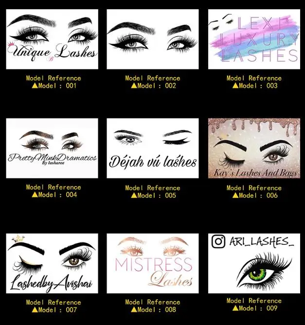 Eyelash Extension Design Logo Sticker,Eyelash Logo Business Sticker ...