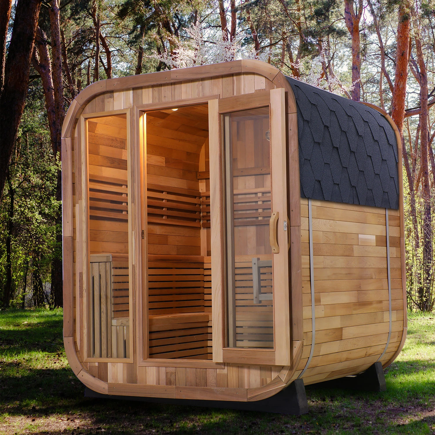 Portable Infrared Sauna Dome - Traditional Barrel Sauna Room