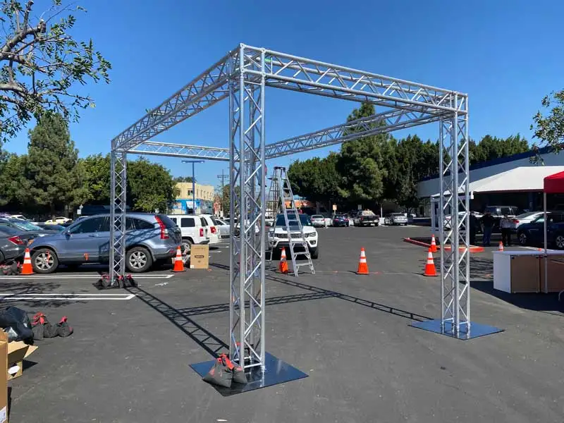290x290mm Portable Truss System Corner Roof Aluminum Truss Corner For ...