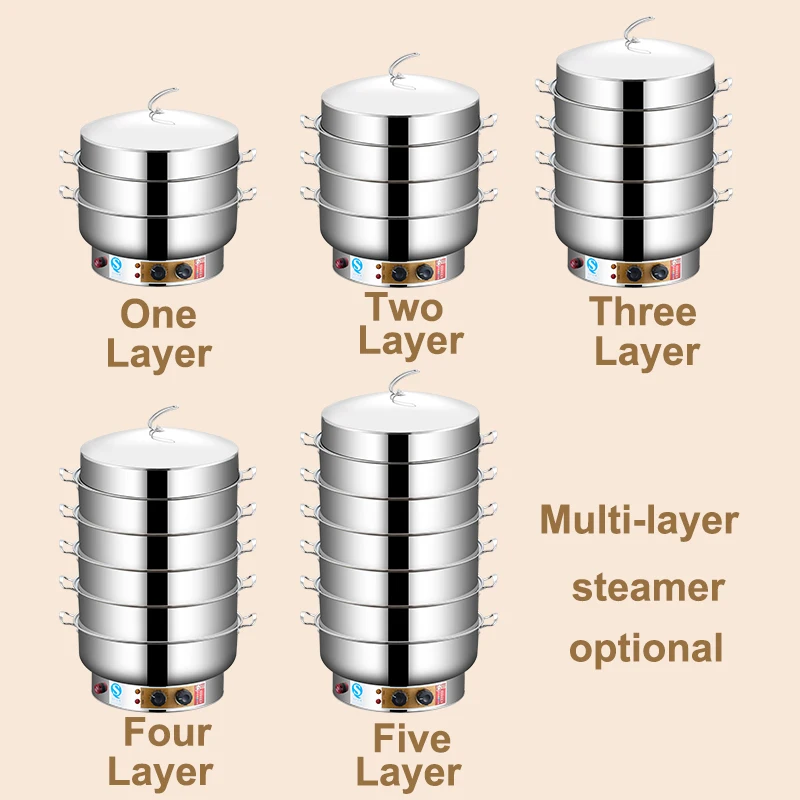 Commercial Dumpling Steamer Multiple Layer Cooking Pot Cookware Pot ...