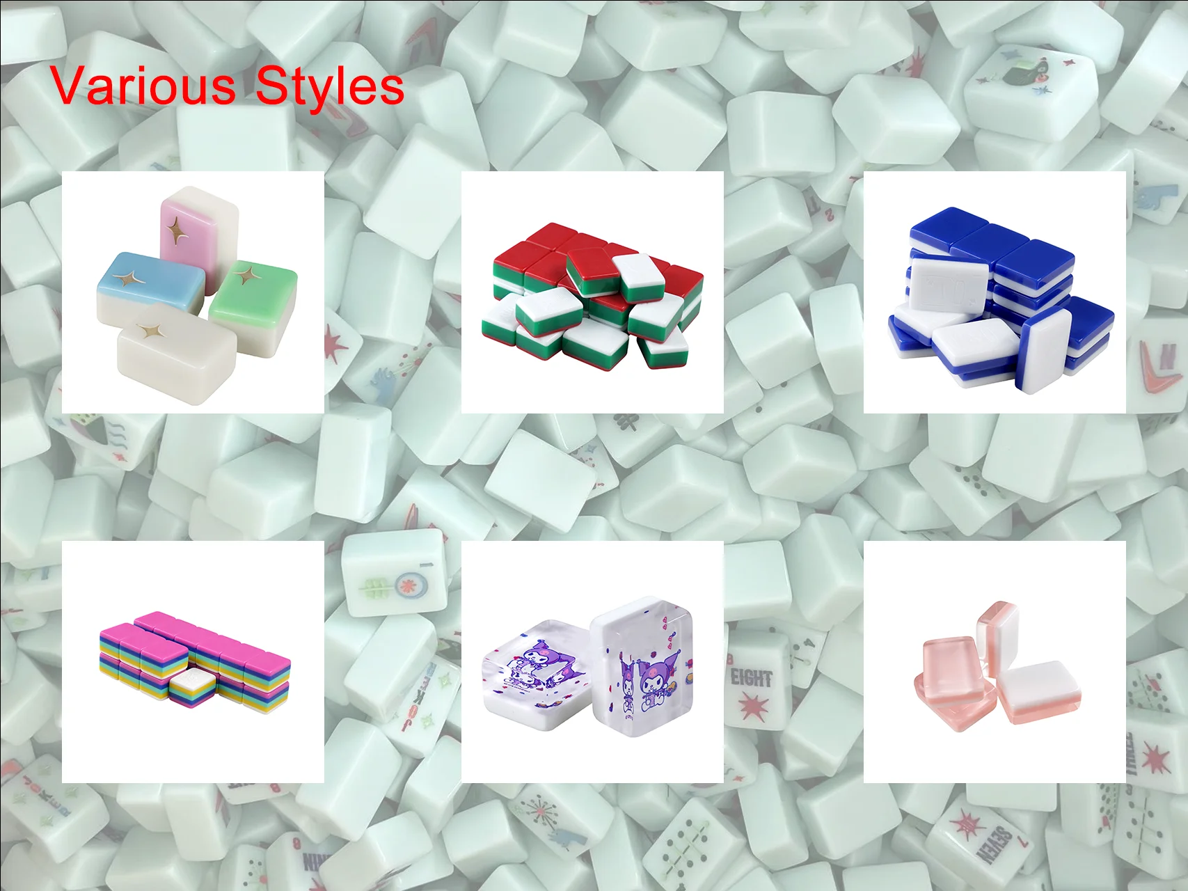 Customizable American Mahjong Set - Durable Acrylic Tiles