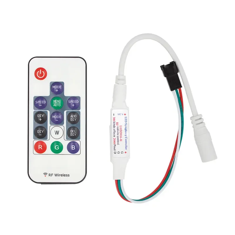 Spi Signals Rf Mini 14-key Dc5-24v Diy Dream Color Controller 358 Modes ...