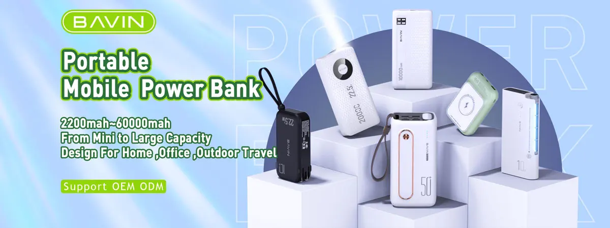 Bavin Wholesale 5000mah Mini Ultra Compact Portable Charger Power Bank ...