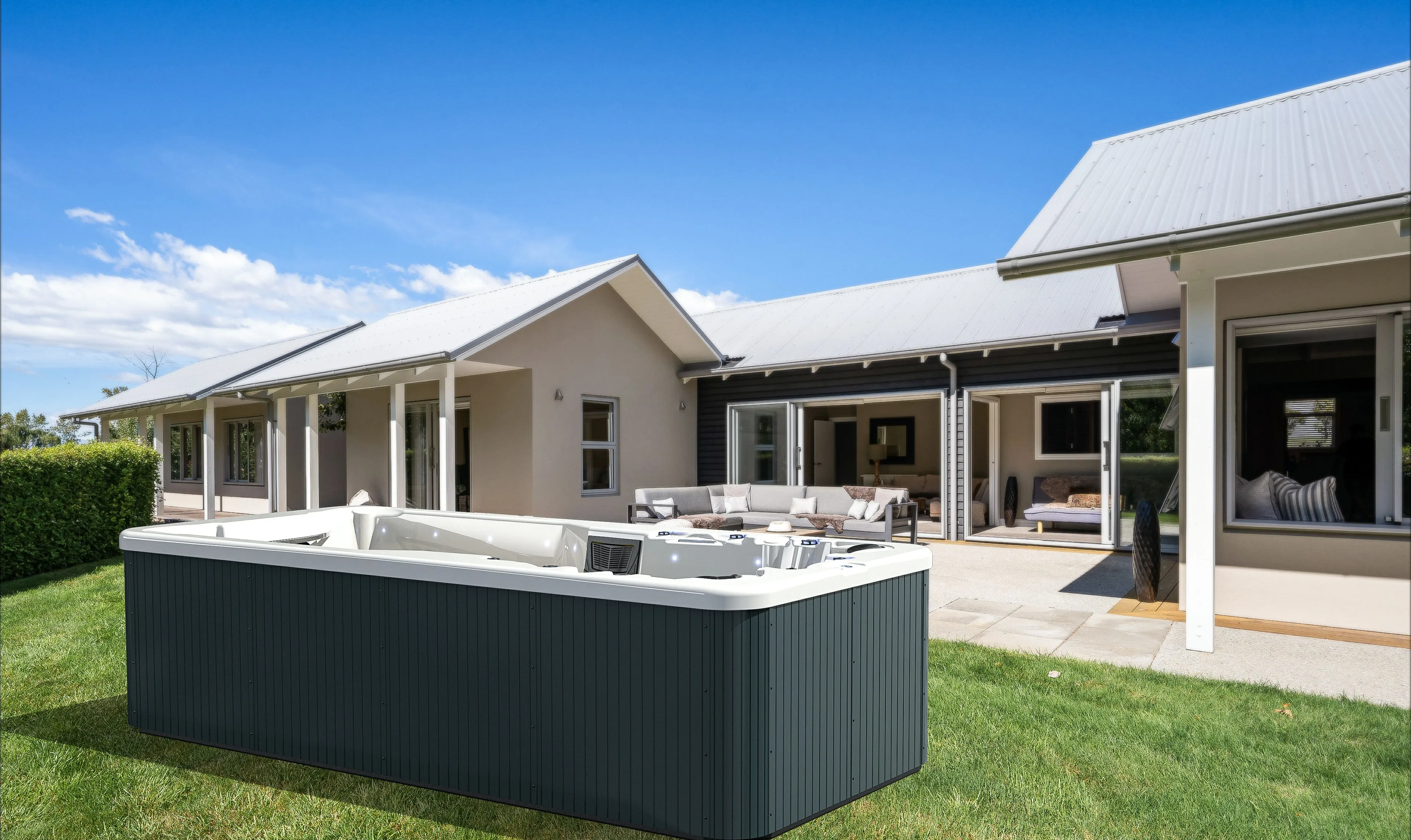 Outdoor Yacusi Pool Swim Spa Endless Pool with Swimming Training System ...