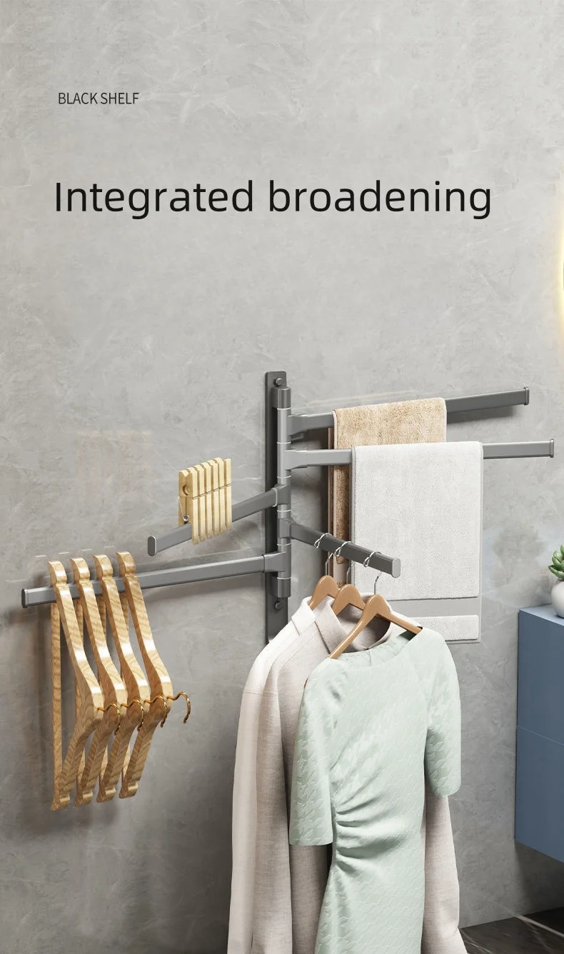 Modern Wall Swivel Multiple Layers Bathroom Space Aluminum Portable ...