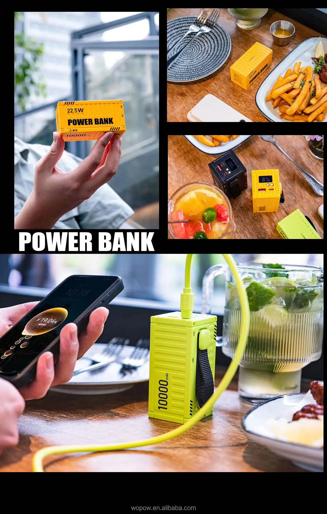 Wopow Pd31 Factory New Model Container Power Bank 10000mah 2usb Output ...